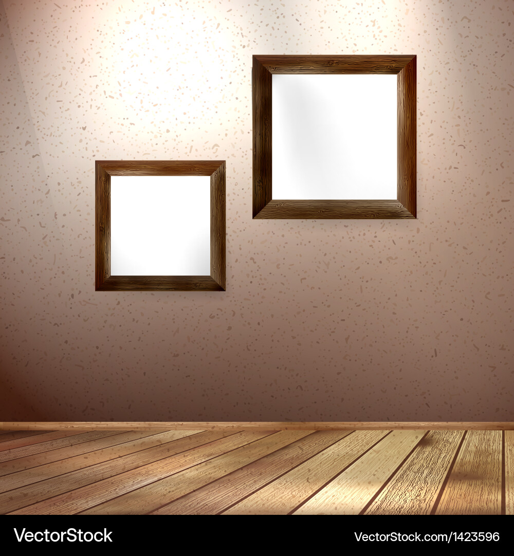 Vintage frame on a wooden texture eps 10 Vector Image