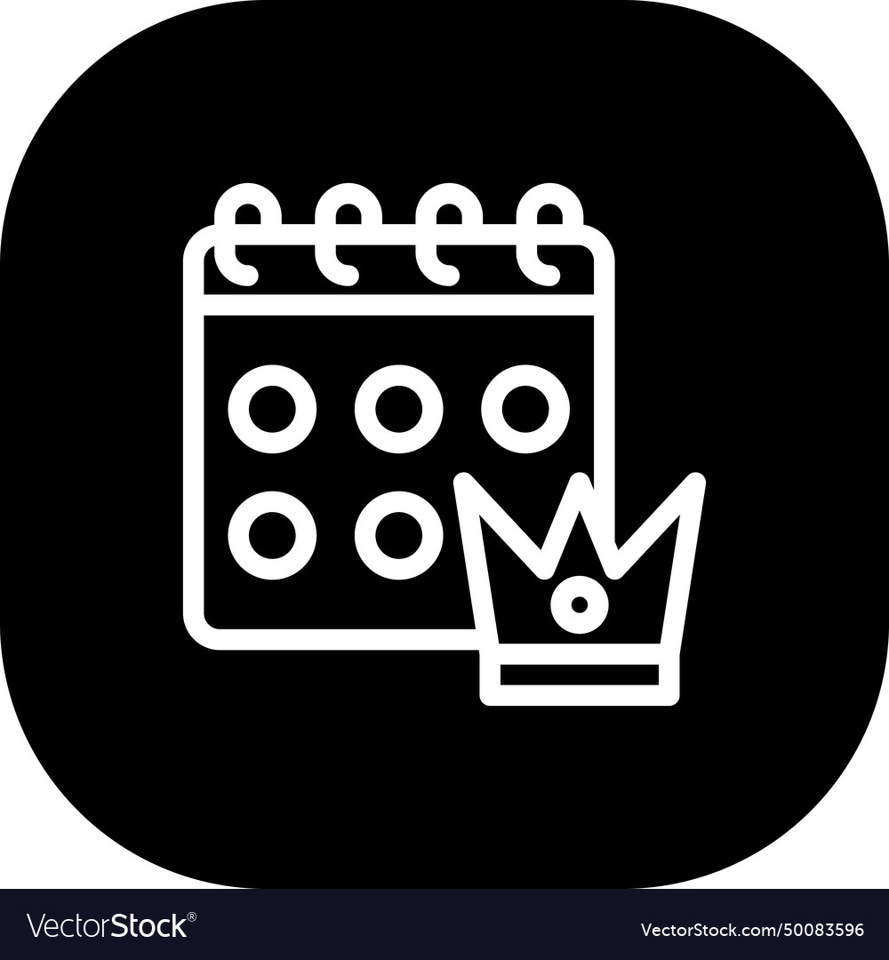 Vip event event planning icon with black filled Vector Image