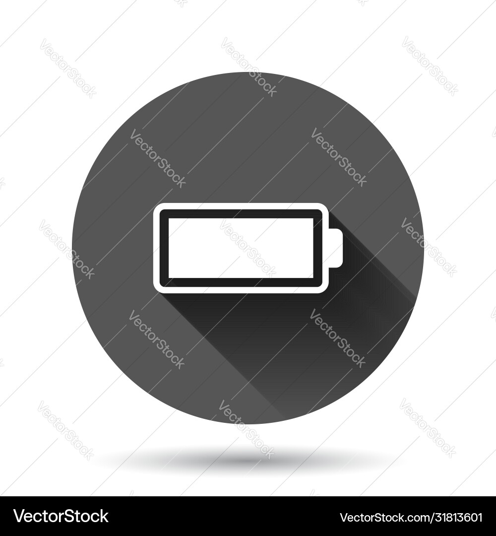 Battery charge icon in flat style power level Vector Image