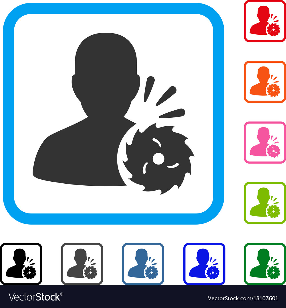 Body execution framed icon Royalty Free Vector Image