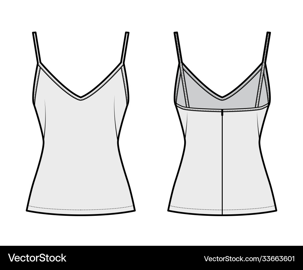 Camisole slip top technical fashion Royalty Free Vector