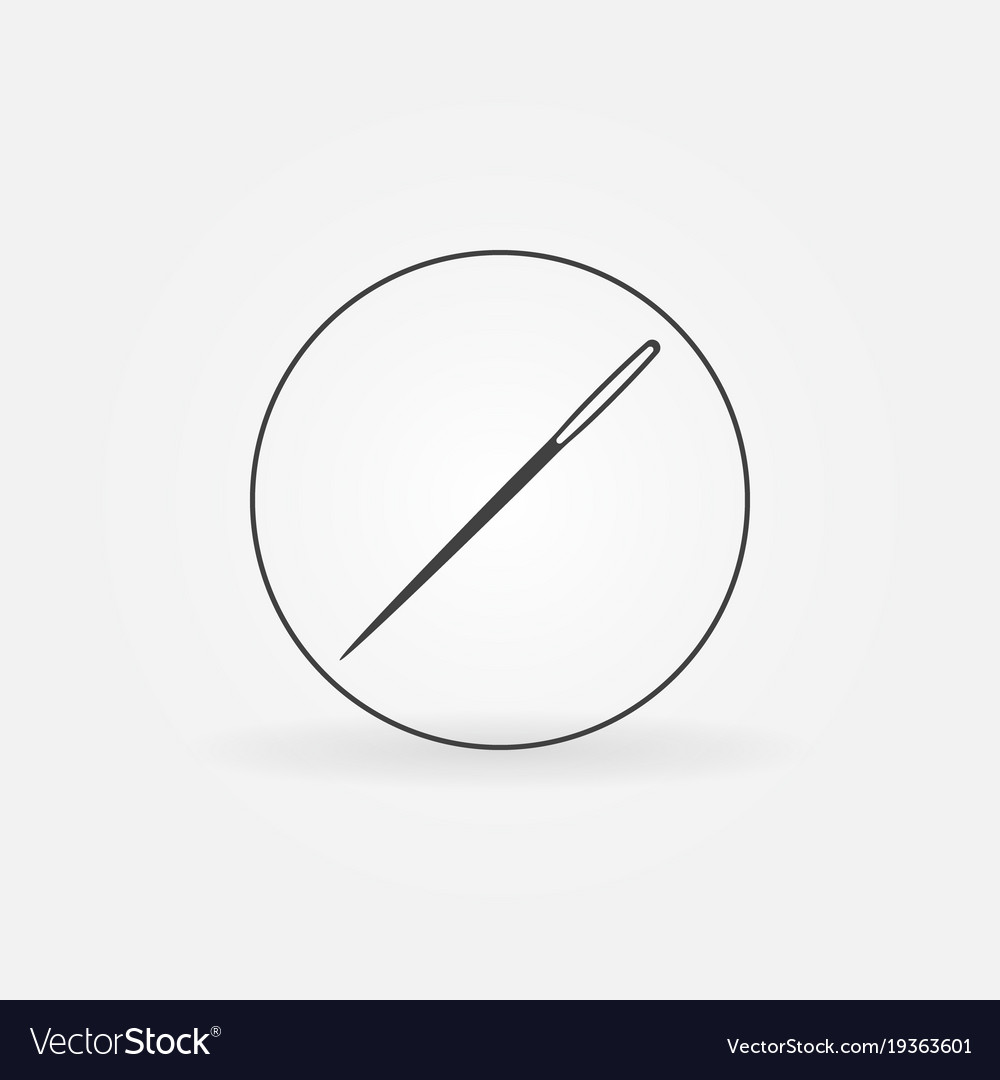 Circle with needle inside concept icon Royalty Free Vector