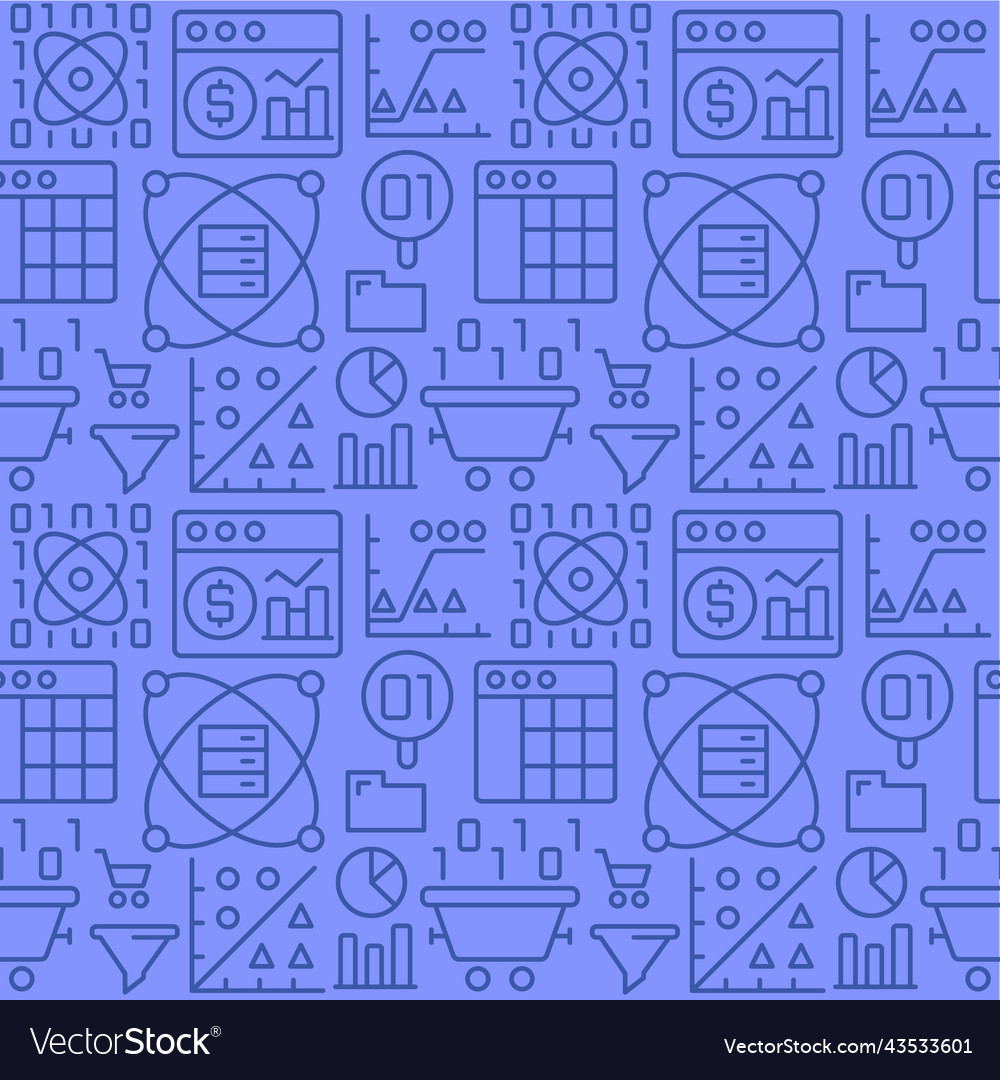 Cryptocurrency Abstract Seamless Pattern Vector Image