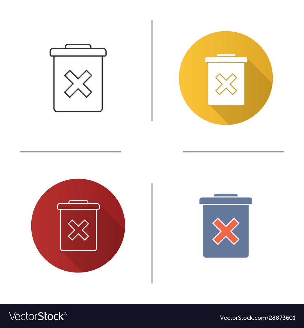 Delete forever button icon Royalty Free Vector Image Delete forever button icon Royalty Free Vector Image
