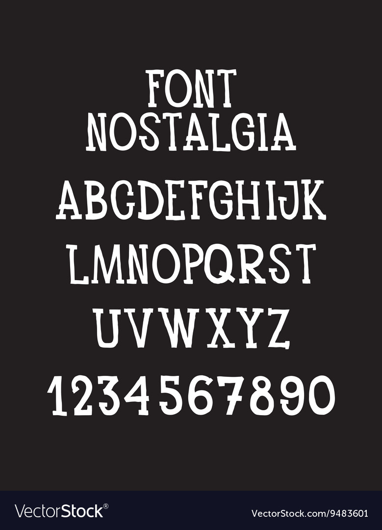 Font Royalty Free Vector Image - VectorStock