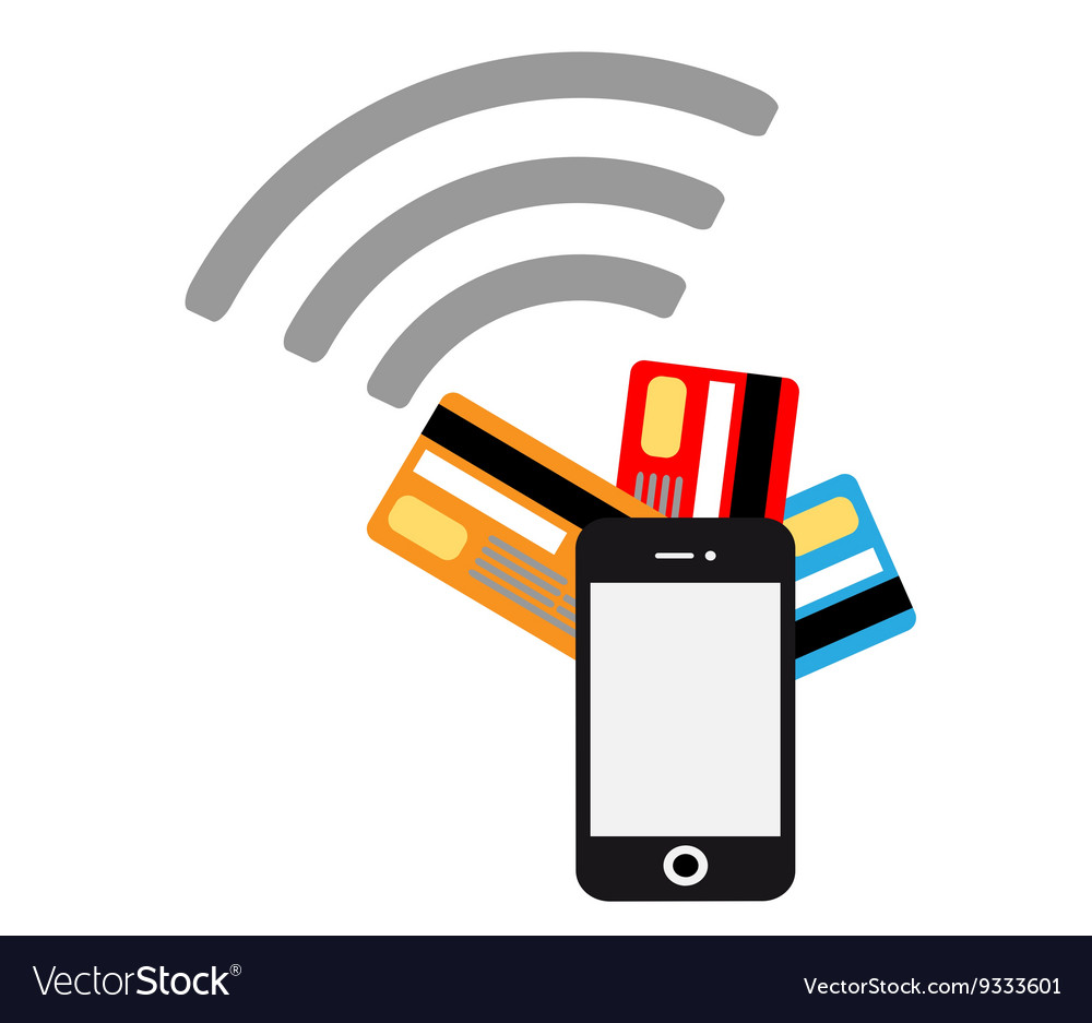 Mobile payments flat design Royalty Free Vector Image