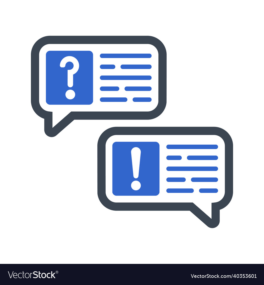 Question answer icon Royalty Free Vector Image