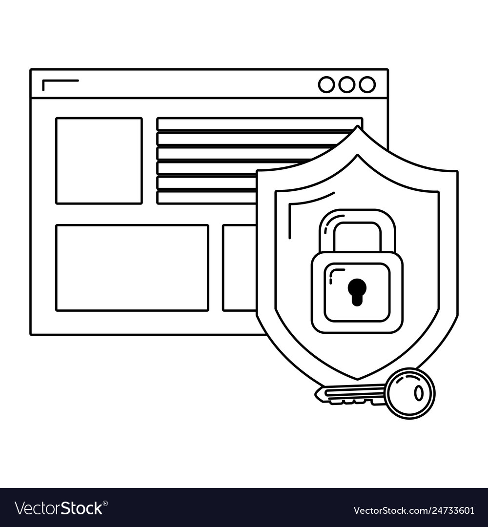 Security system cartoon Royalty Free Vector Image