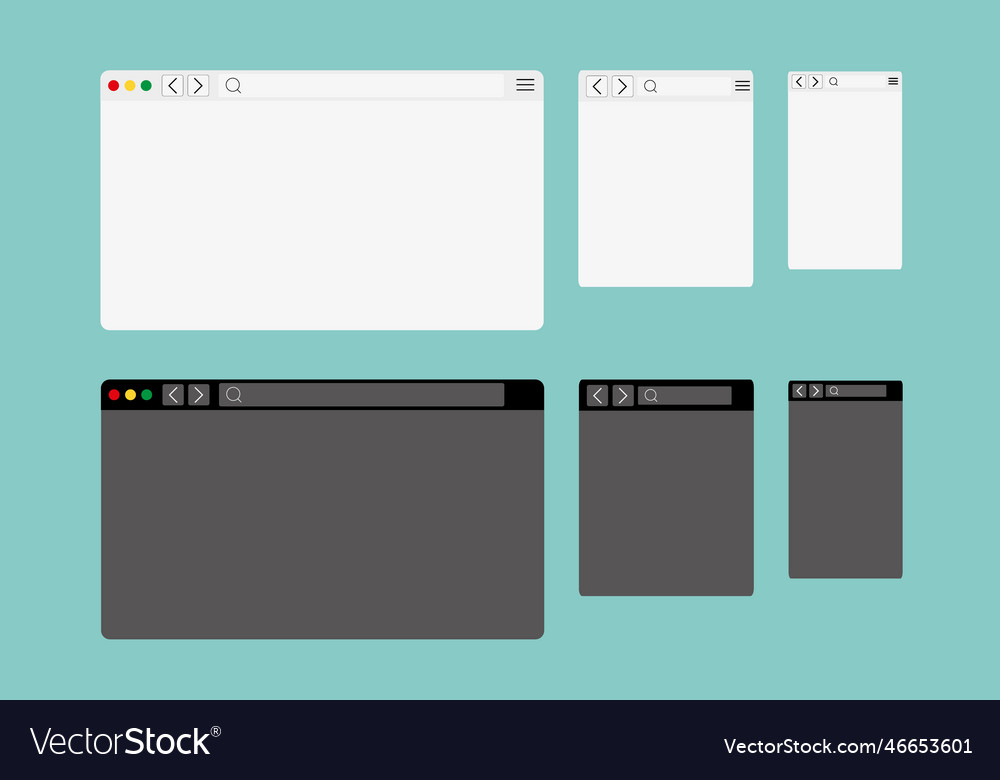 Web Browser Window Mockup Royalty Free Vector Image