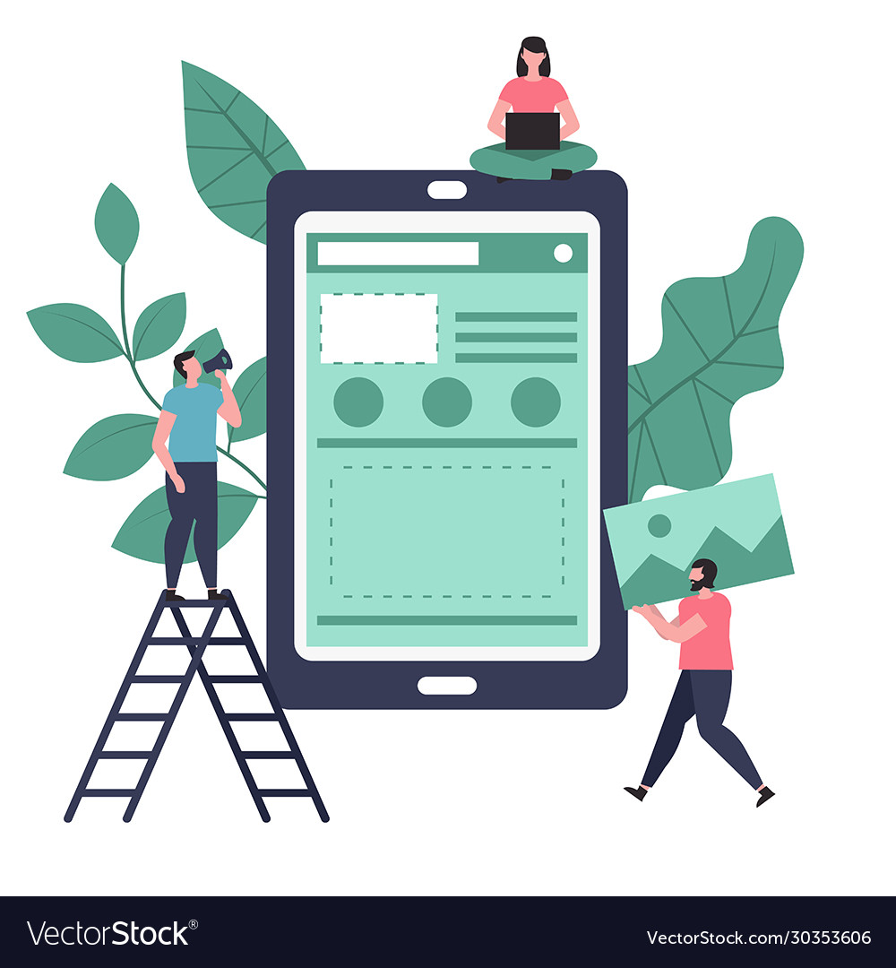 App development and design concept Royalty Free Vector Image