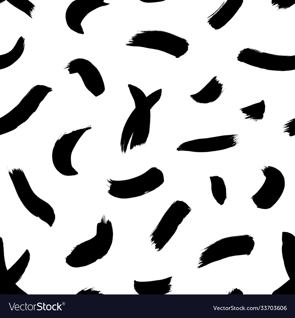 Brush strokes seamless pattern Royalty Free Vector Image