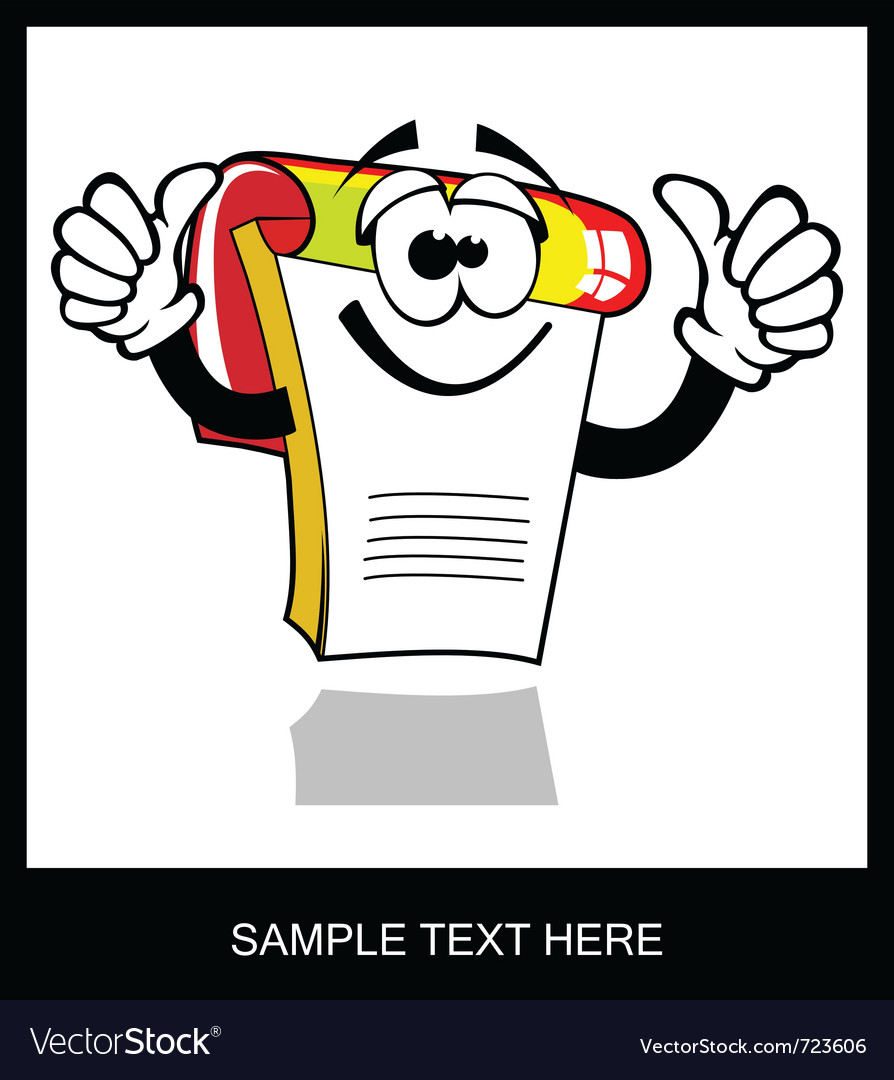 Cartoon notepad Royalty Free Vector Image - VectorStock