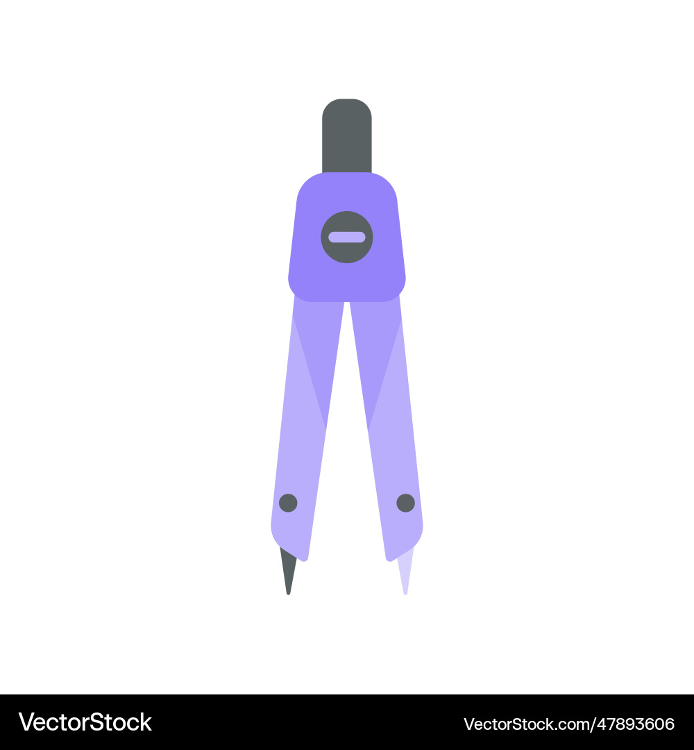 Compass circle school supplies for children Vector Image