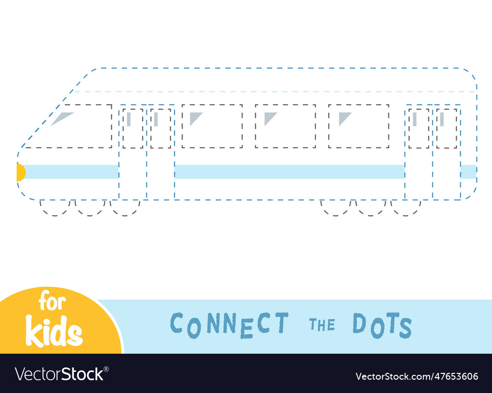 Connect the dots education game for children Vector Image