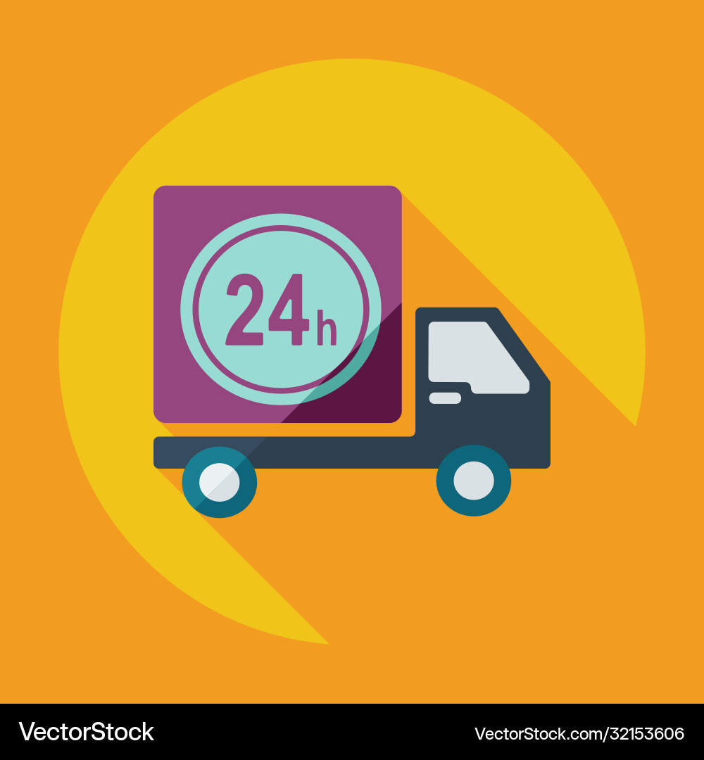 Flat modern design with shadow icons car shipping Vector Image
