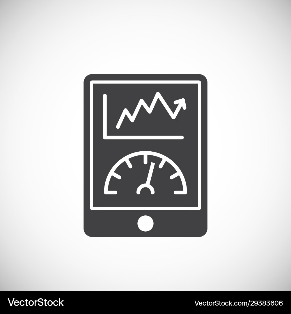 High performance related icon on background Vector Image
