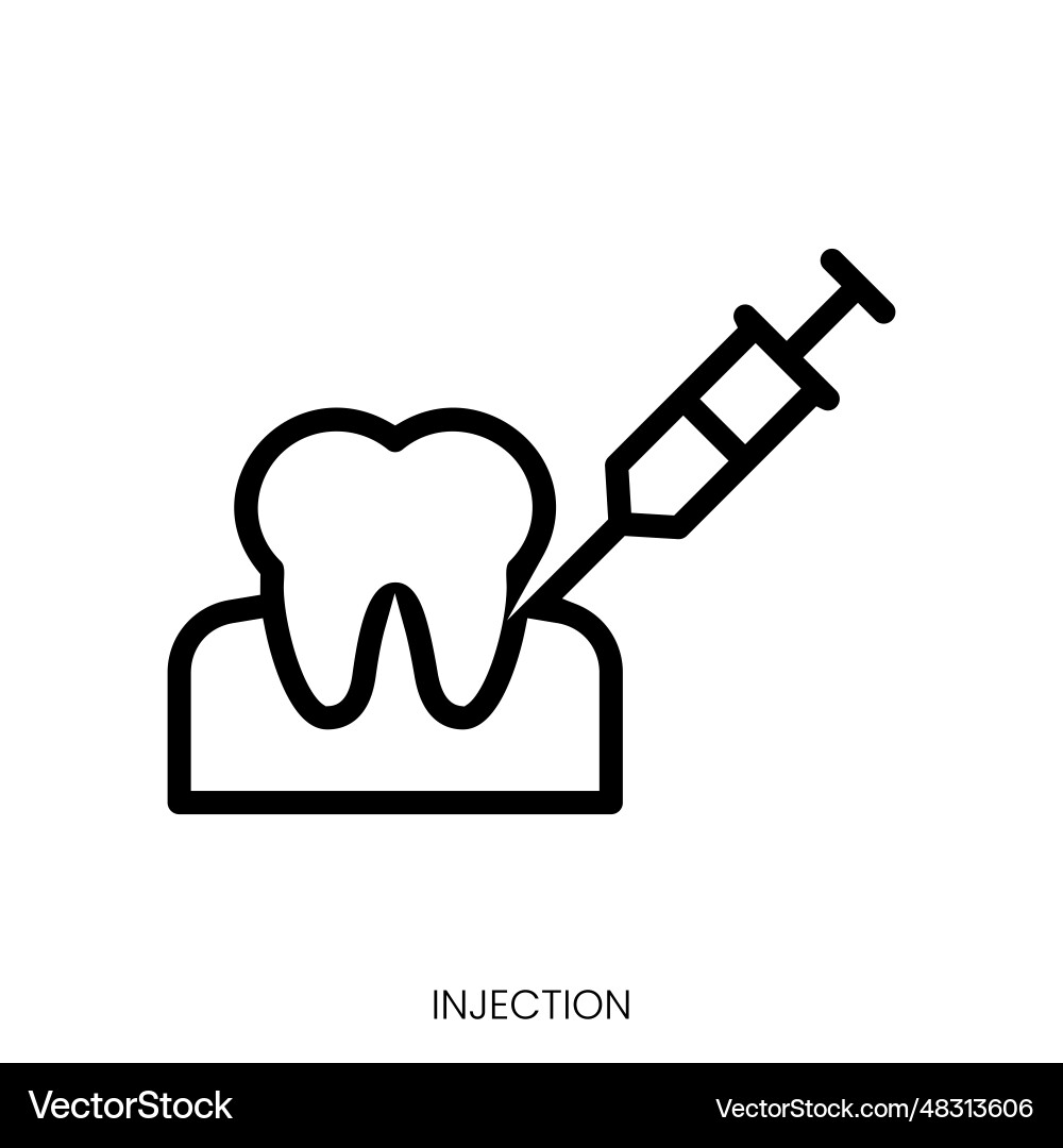 Injection icon line art style design isolated on Vector Image