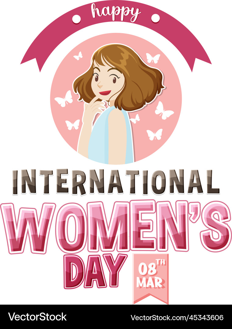 International women day logo Royalty Free Vector Image