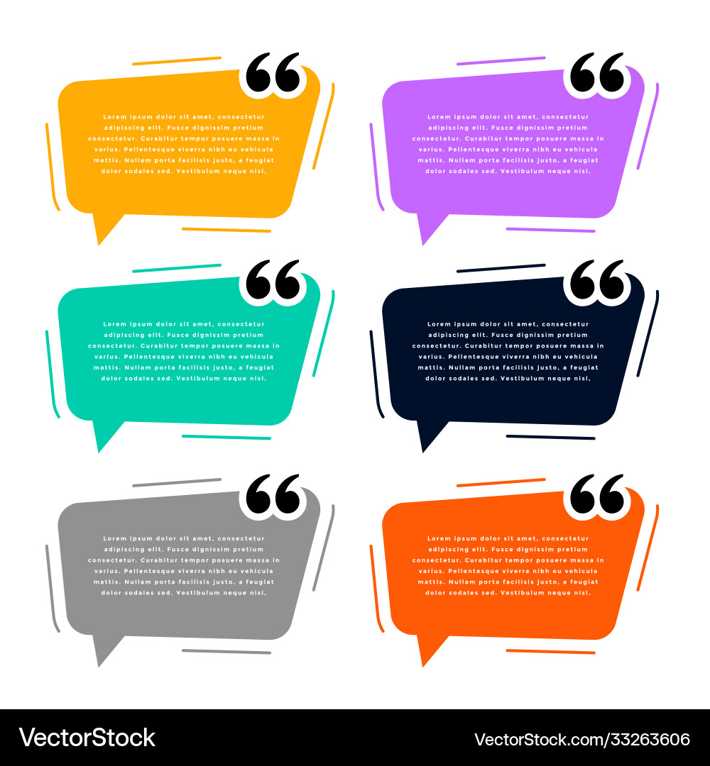 Modern colorful set quote mark templates Vector Image