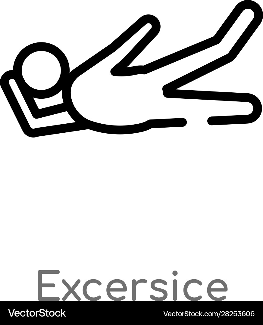 Outline excersice icon isolated black simple line Vector Image