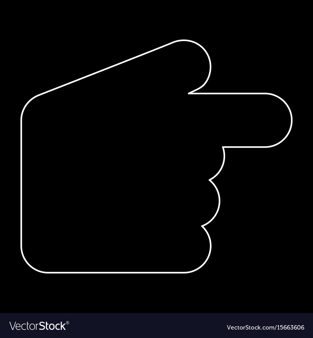 Pointer hand the white path icon Royalty Free Vector Image