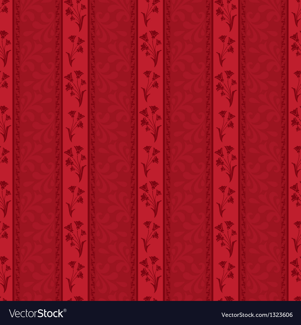 Red floral pattern Royalty Free Vector Image - VectorStock
