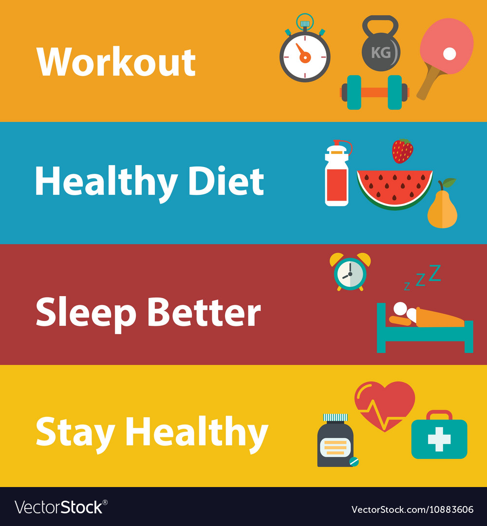 Set flat design concept icons for web Royalty Free Vector