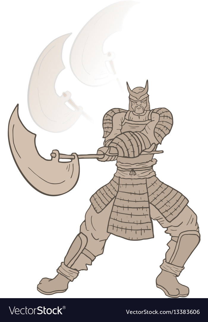 Warrior attack Royalty Free Vector Image - VectorStock