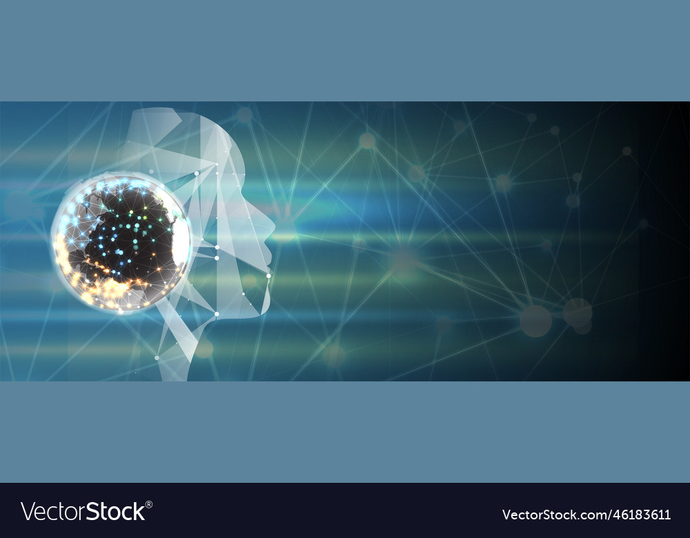 Artificial intelligence technology web background Vector Image