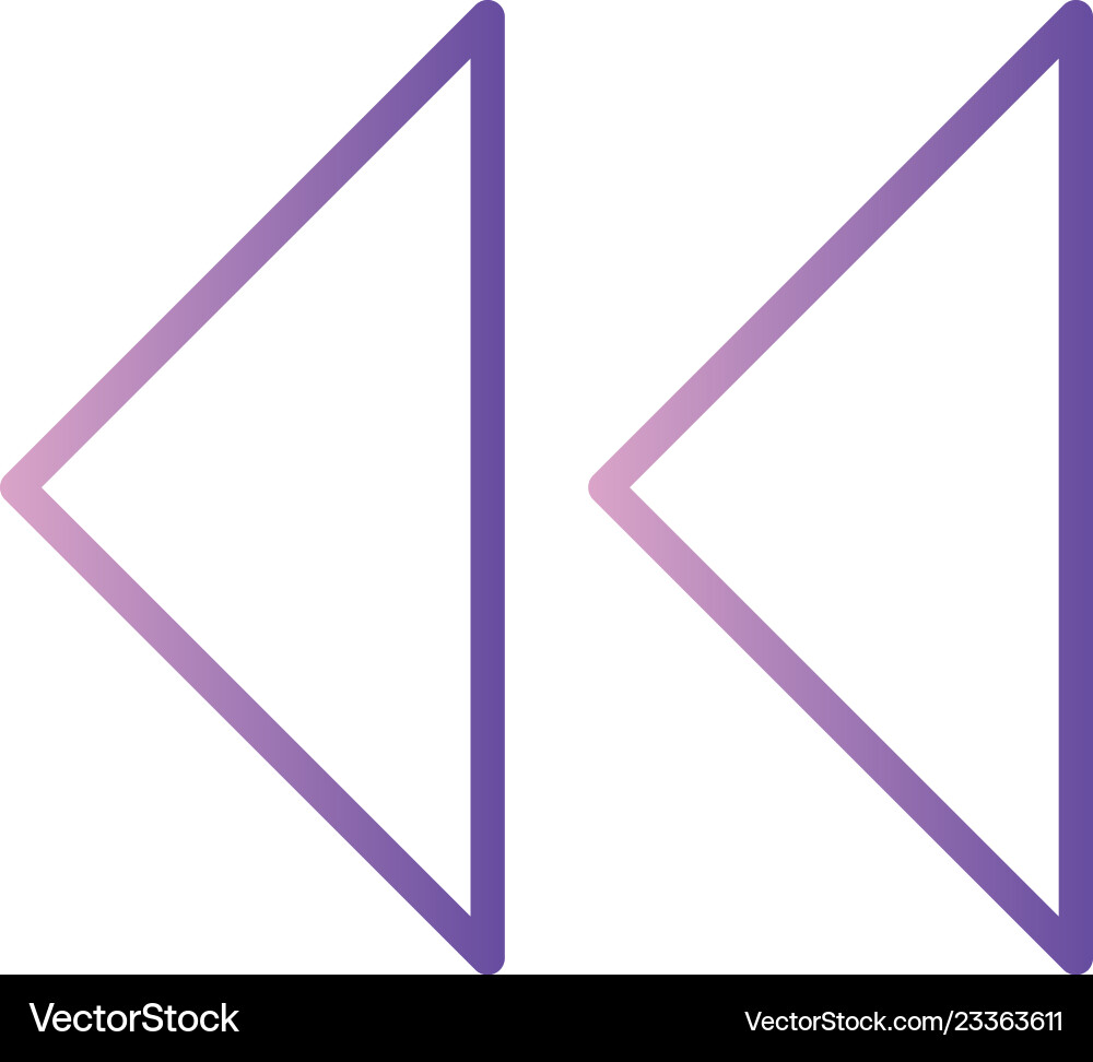 Backward arrows icon Royalty Free Vector Image