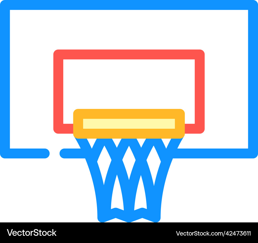 Basketball basket color icon Royalty Free Vector Image
