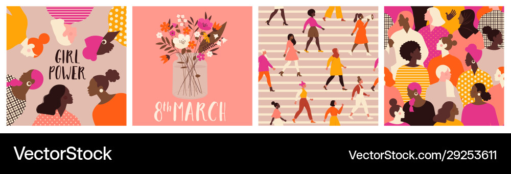 Collection greeting card or postcard templates Vector Image