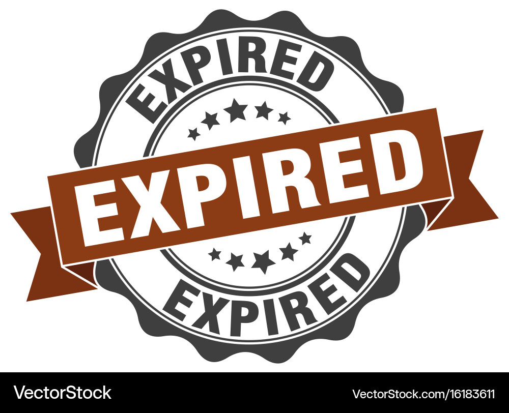 Expired stamp sign seal Royalty Free Vector Image