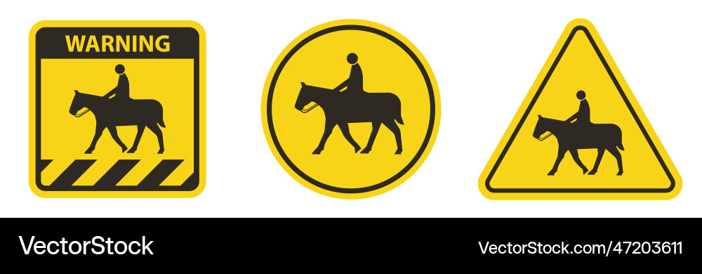 Horse symbol sign on white background Royalty Free Vector