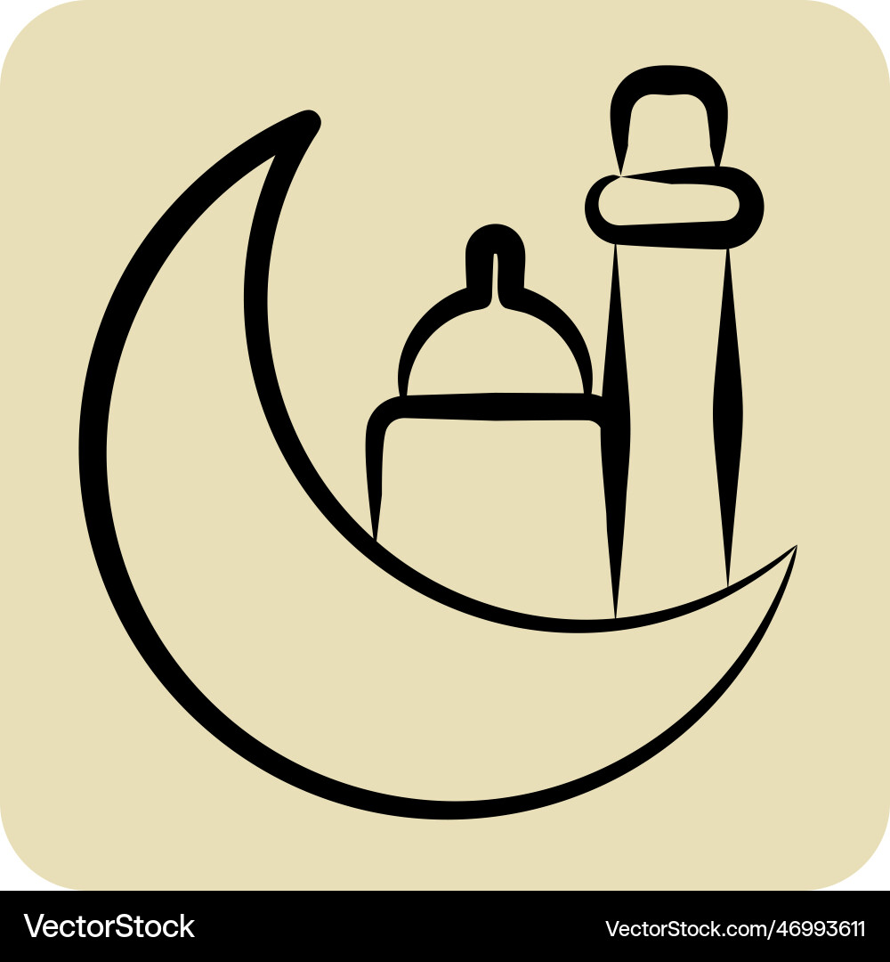 Icon eid related to eid al fitr symbol glyph Vector Image