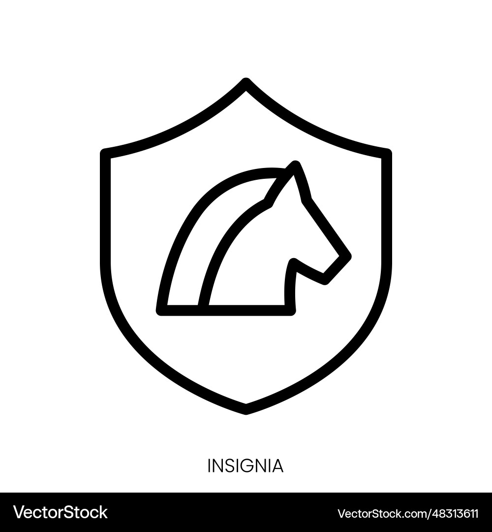 Insignia icon line art style design isolated Vector Image