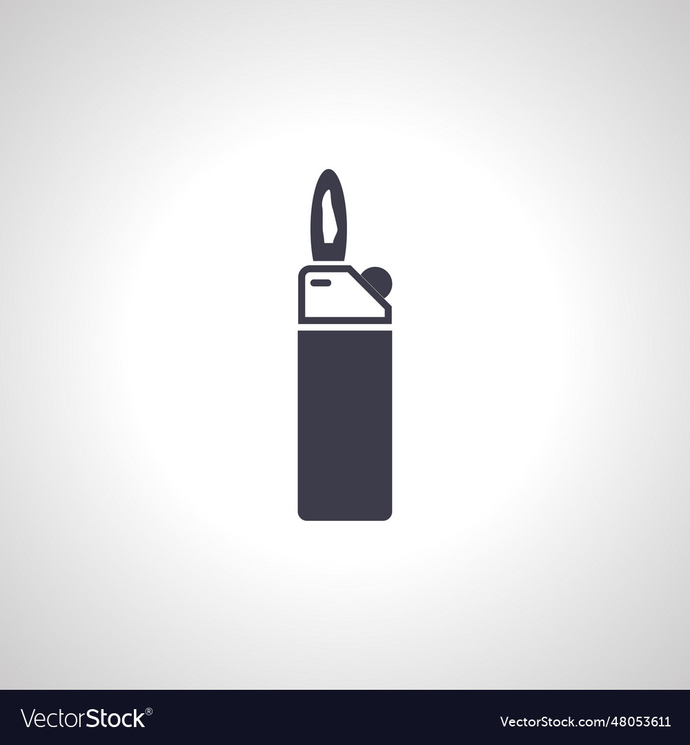 Lighter isolated icon lighter icon Royalty Free Vector Image