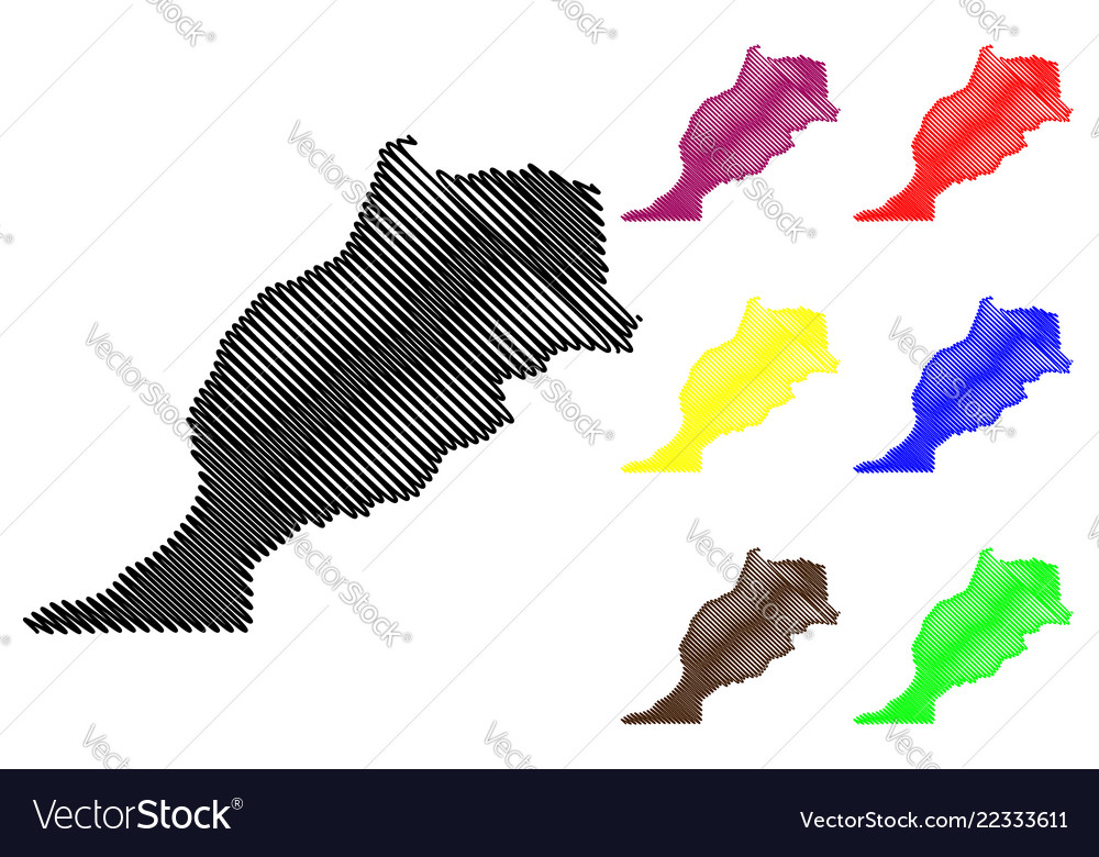 Morocco map Royalty Free Vector Image - VectorStock