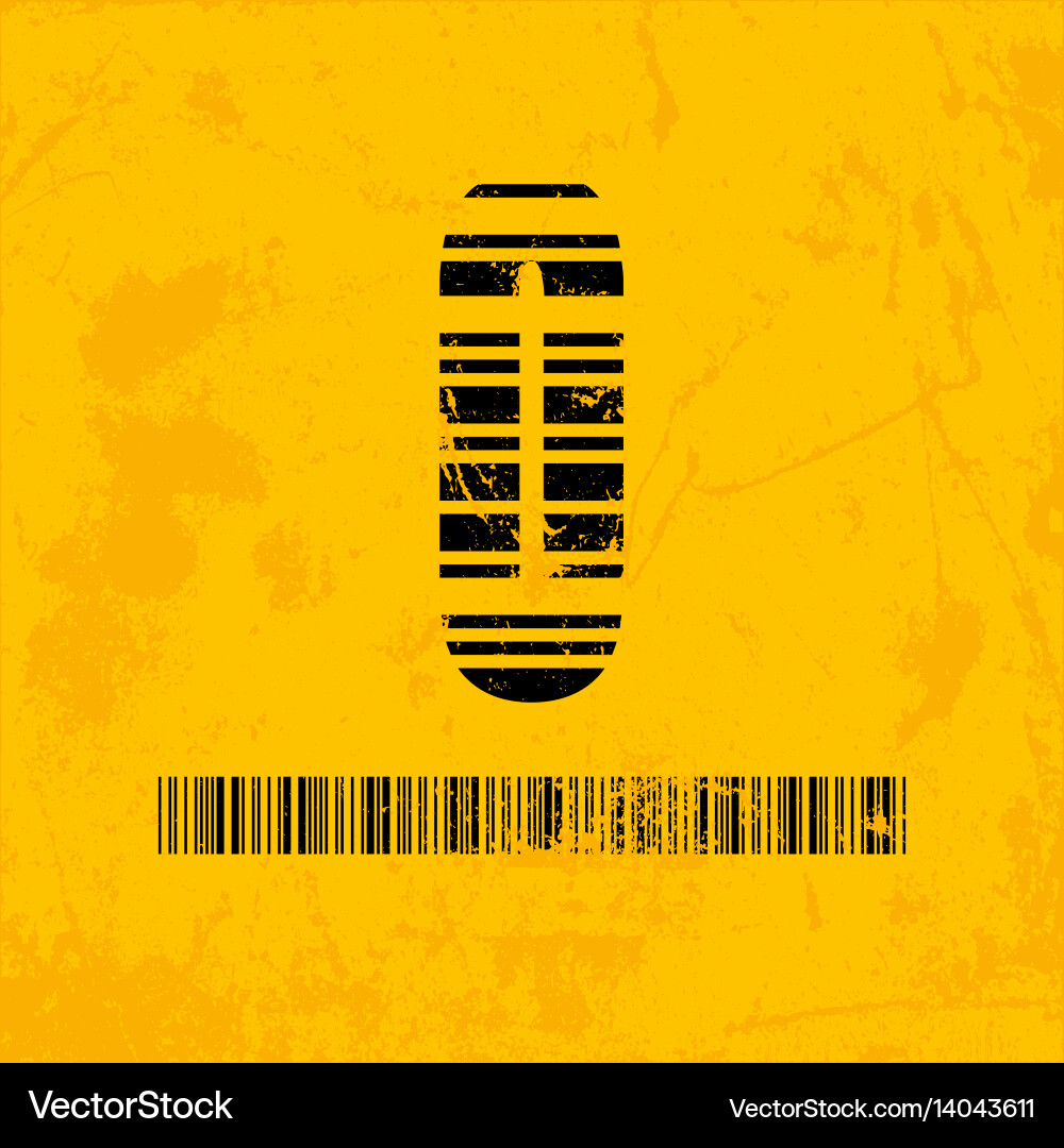 Stylish barcode typeface font stripped letters of Vector Image