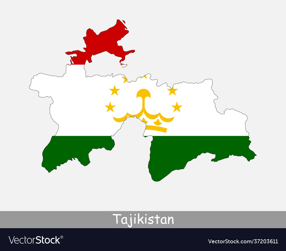 Tajikistan map flag Royalty Free Vector Image - VectorStock Tajikistan map flag Royalty Free Vector Image - VectorStock