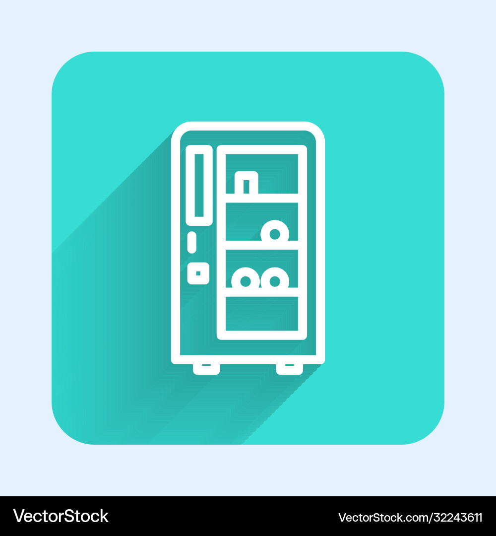 White line vending machine food and beverage Vector Image