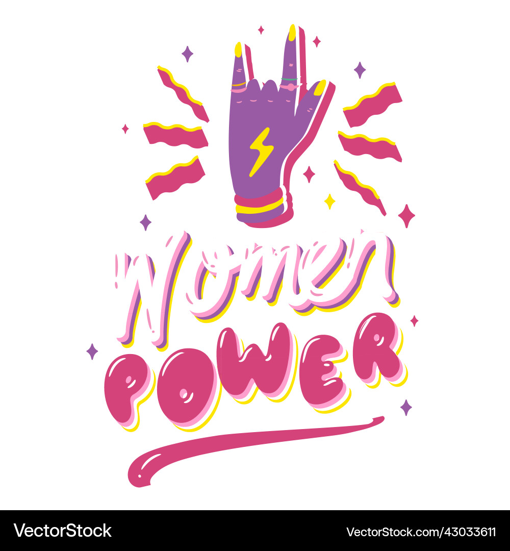 Women power quote Royalty Free Vector Image - VectorStock
