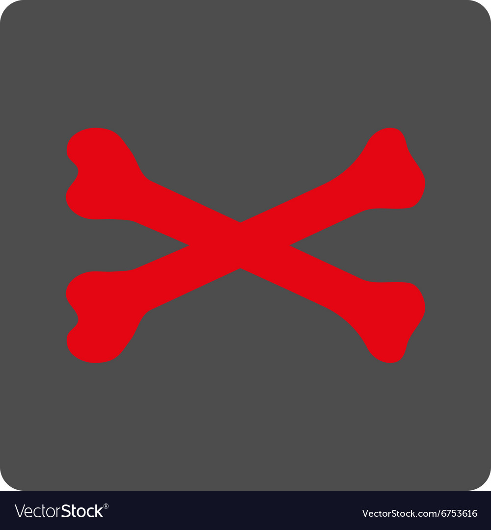 Bones rounded square button Royalty Free Vector Image