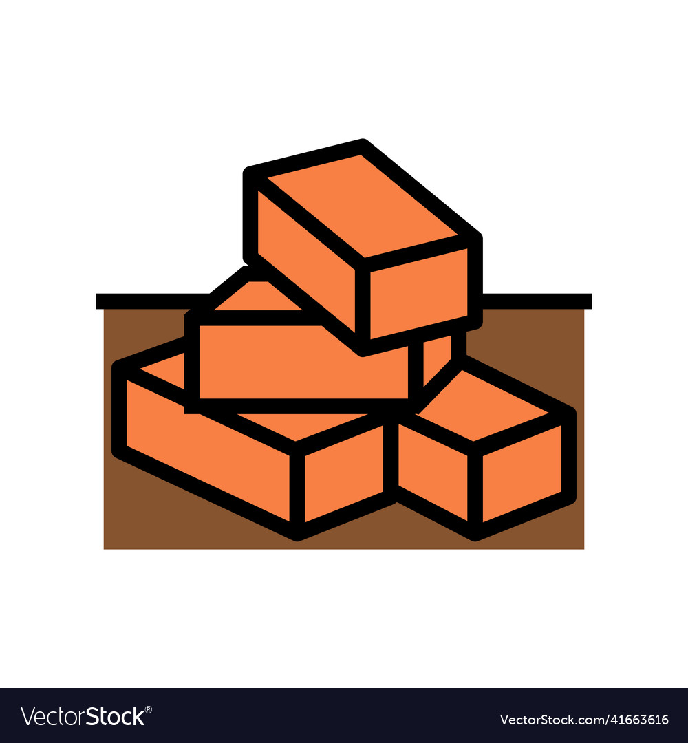 Brick for building color icon Royalty Free Vector Image Brick for building color icon Royalty Free Vector Image
