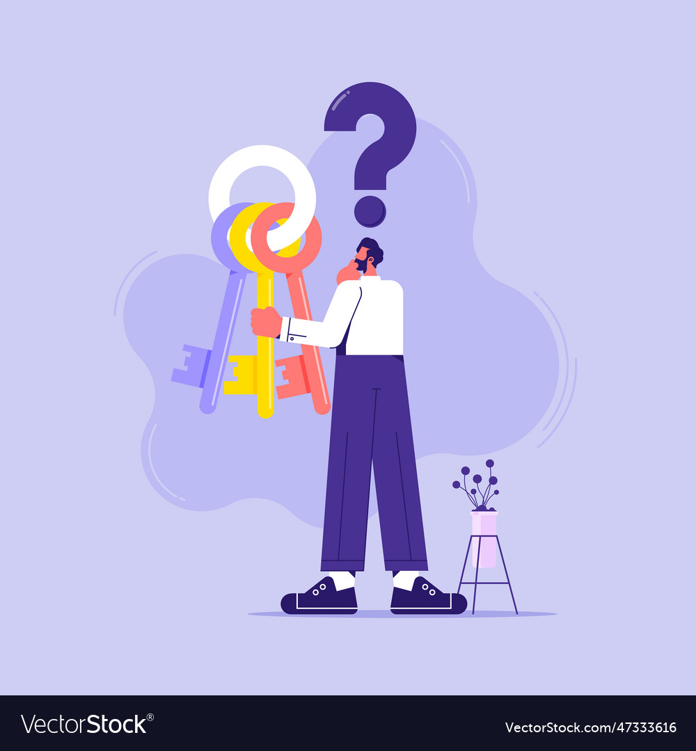 Concept of forgot passwords Royalty Free Vector Image Concept of forgot passwords Royalty Free Vector Image