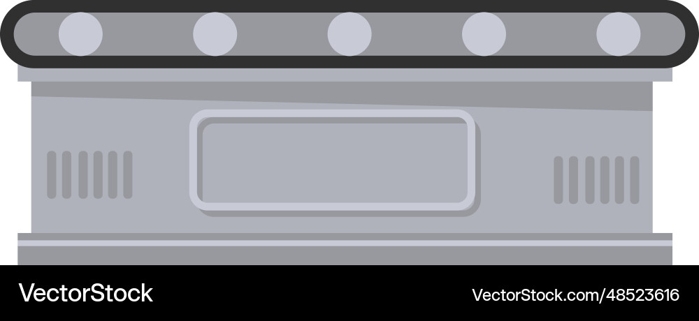 Conveyor line cartoon industrial machine Vector Image