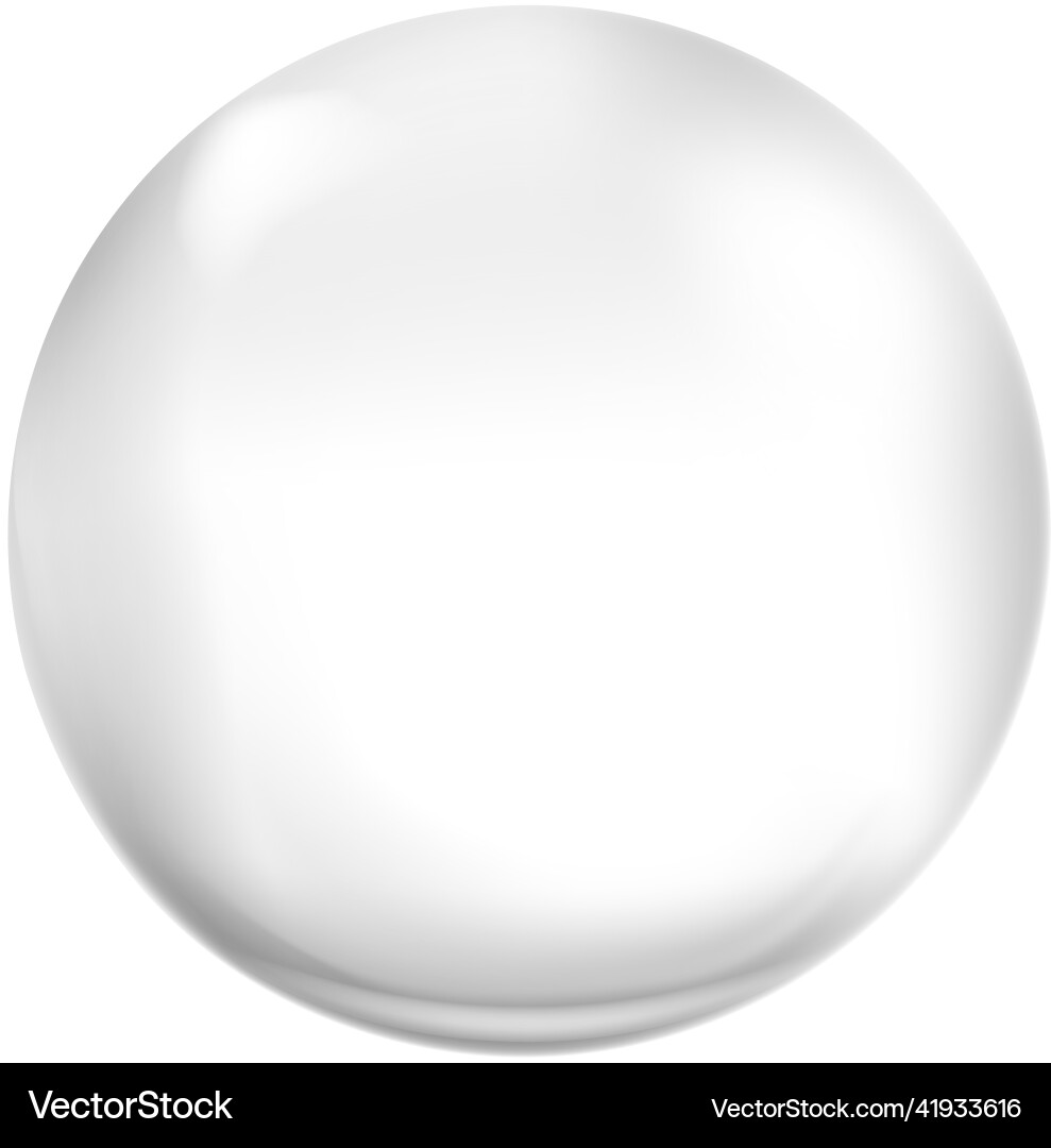 Glass sphere transparent glossy ball Royalty Free Vector