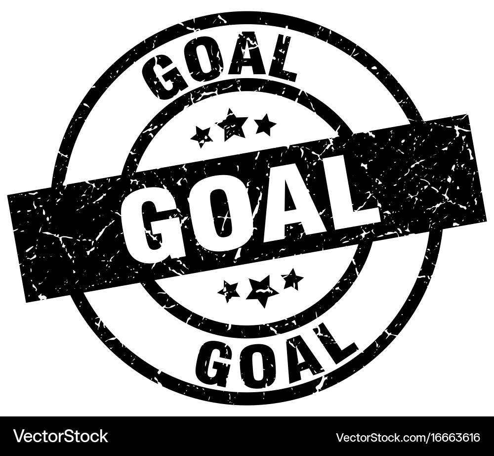 Goal round grunge black stamp Royalty Free Vector Image
