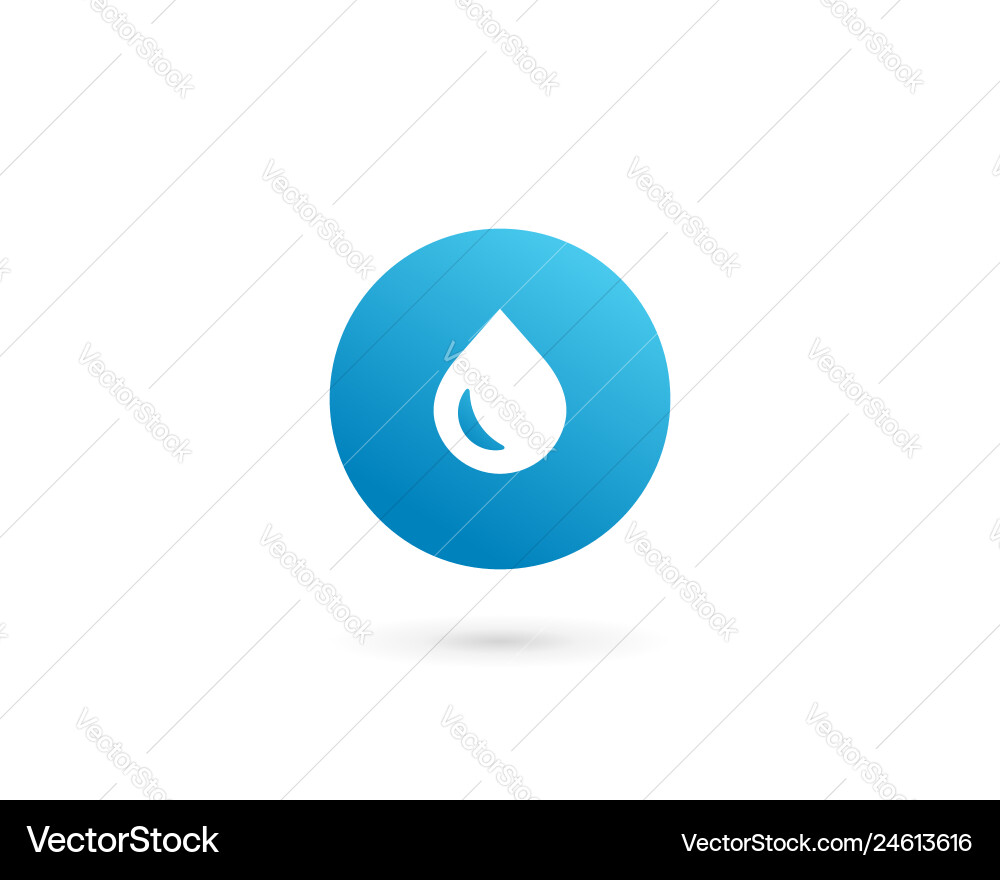 Letter o water drop logo icon design template Vector Image