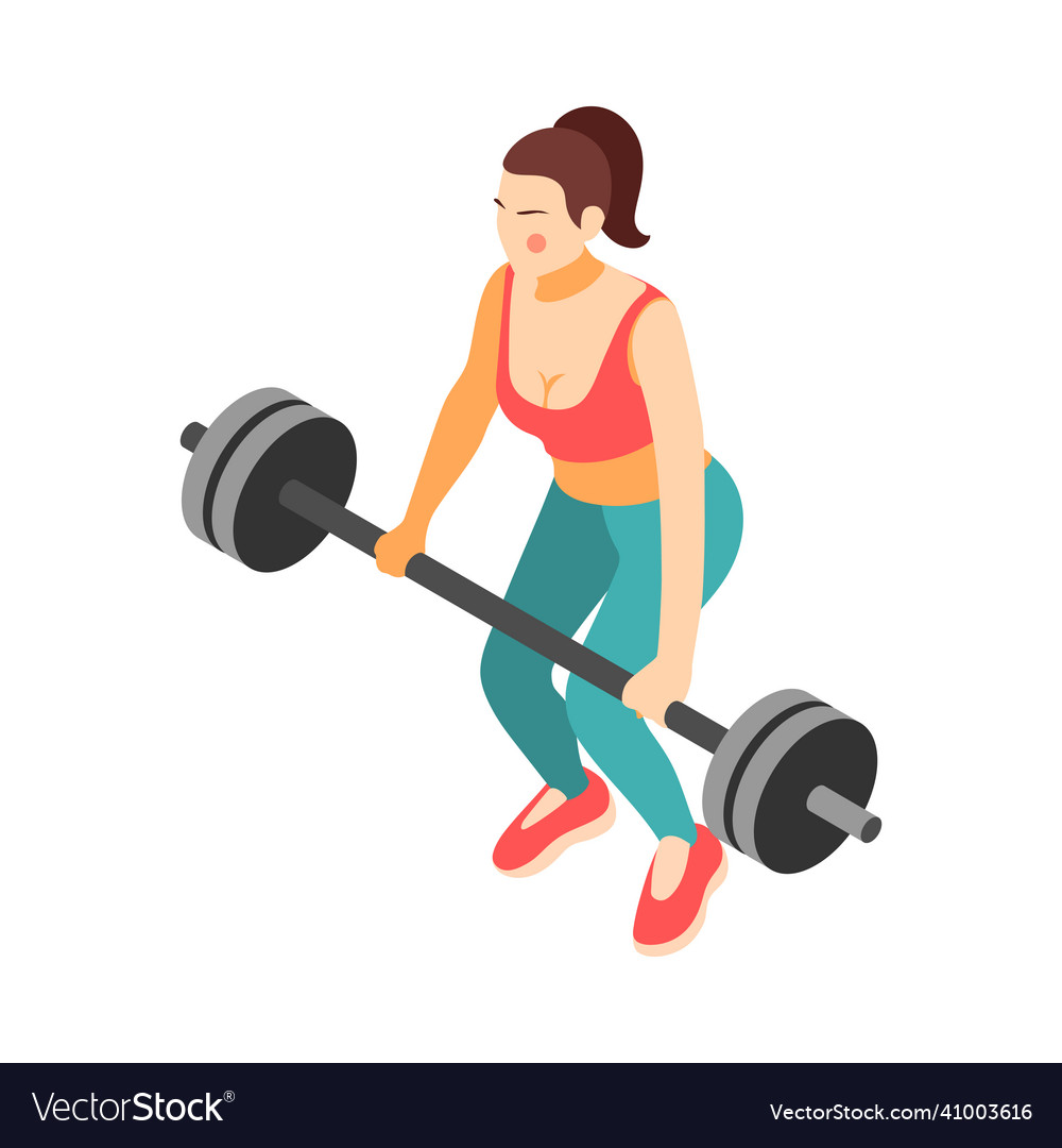 Lifting the barbell composition Royalty Free Vector Image